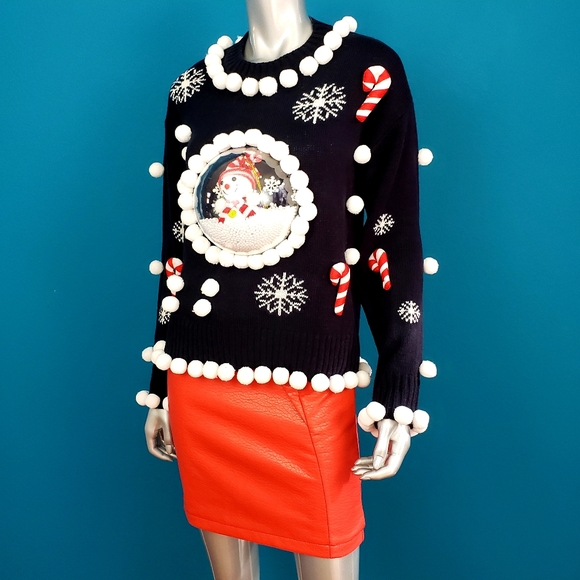 Forever 21 | Sweaters | Forever 2 3d Snow Globe Snowman Sweater Nwt ...